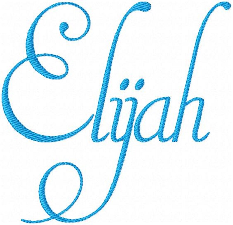 Custom Monogram Embroidery Design Script Font Name - Etsy