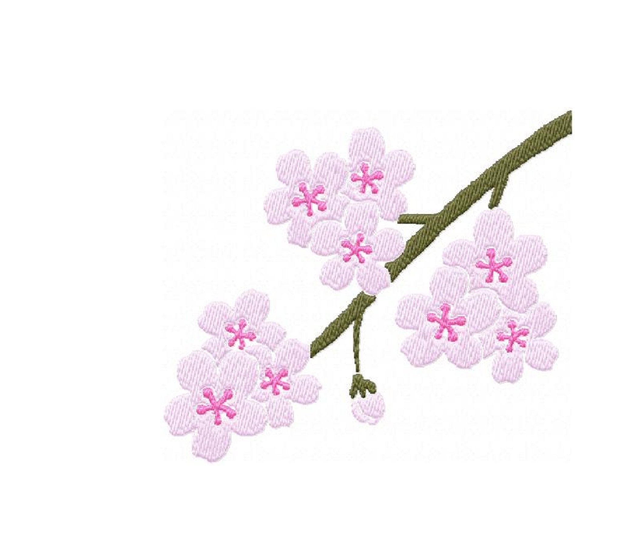 Sakura Branch Machine Embroidery Design Cherry Blossom - Etsy UK