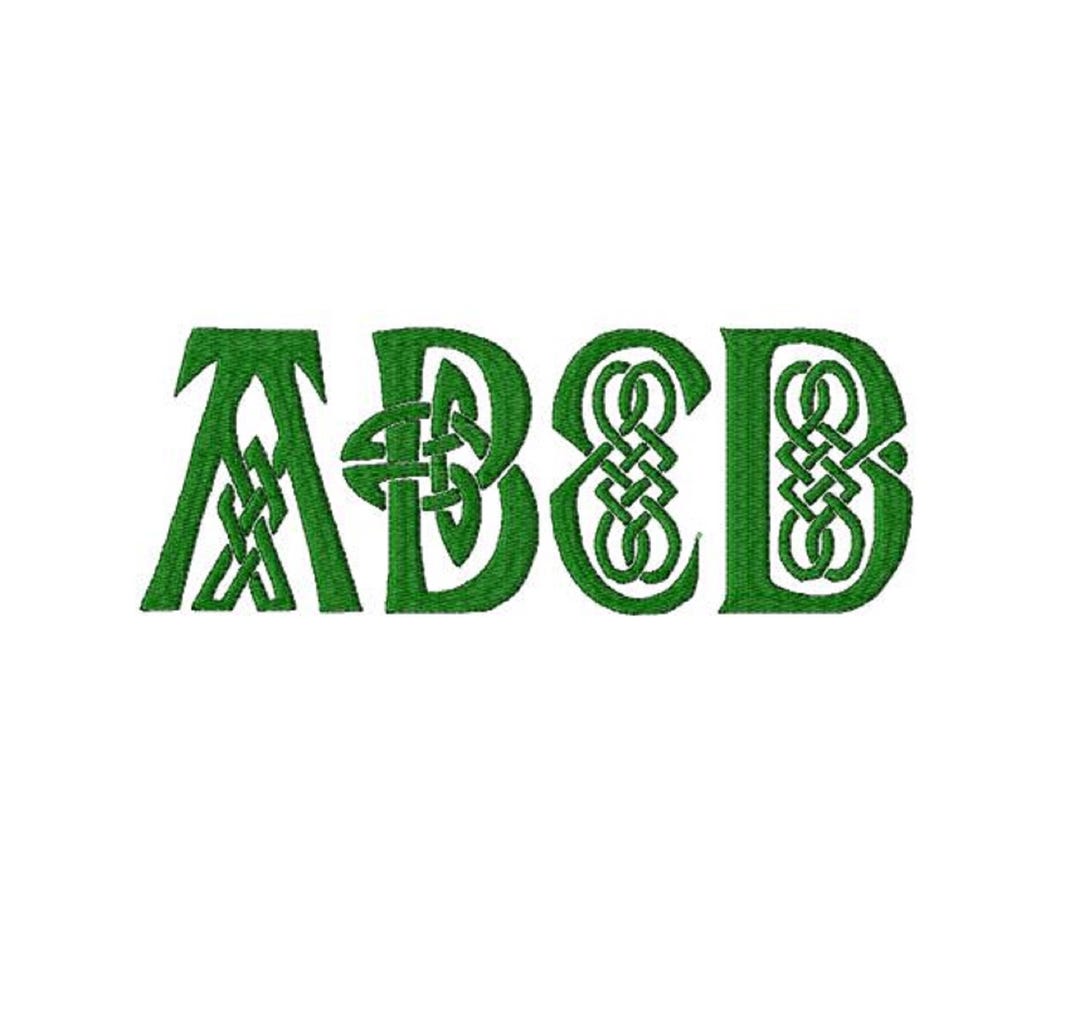 Celtic Knot Font Alphabet Machine Embroidery Design Uppercase Celtic ...