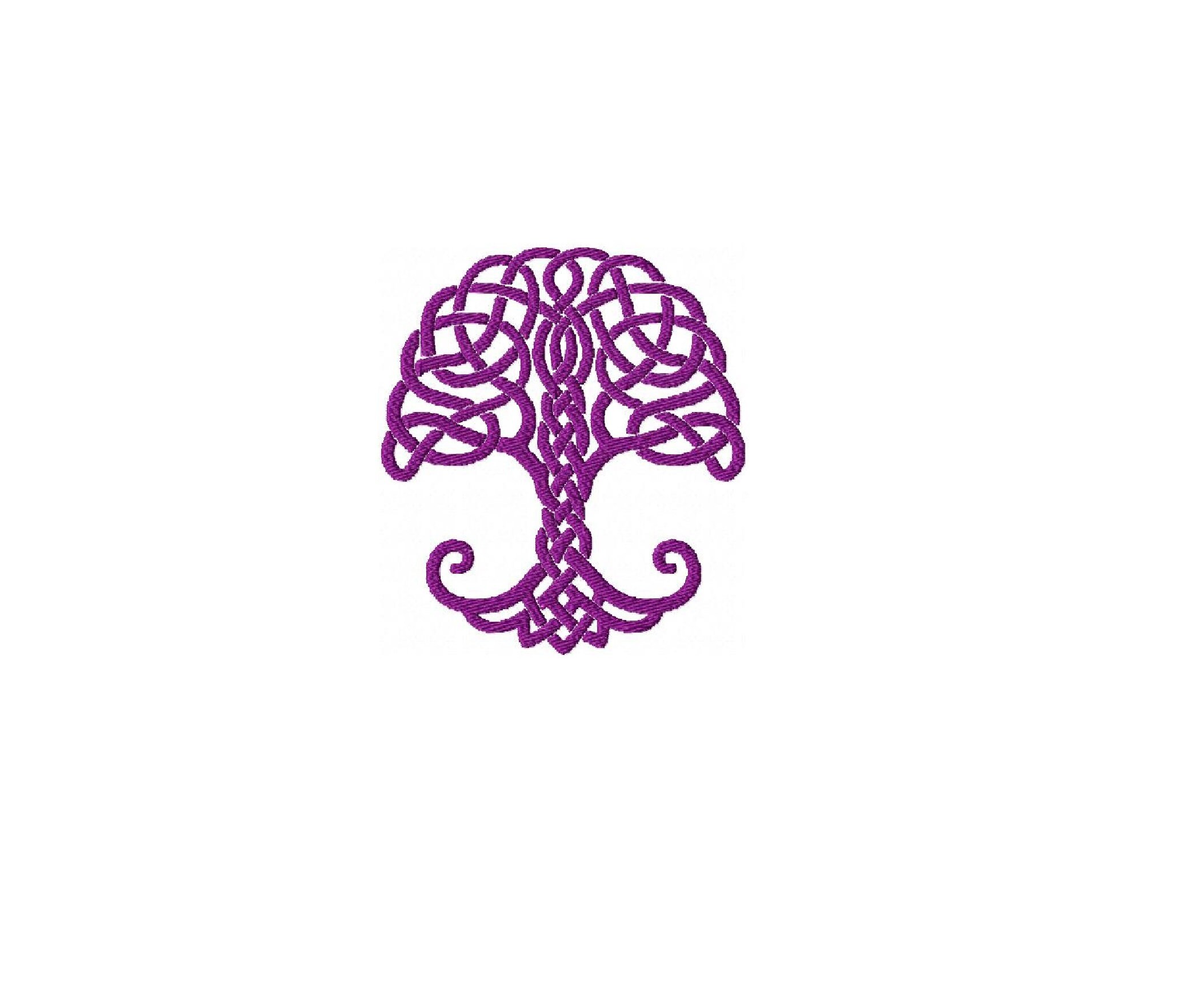 Celtic Tree Machine Embroidery Design, Crann Bethadh Tree of Life ...