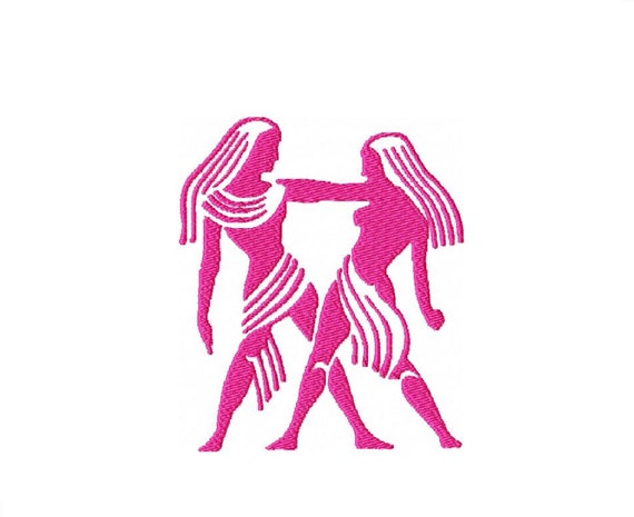 Gemini Machine Embroidery Design Gemini Zodiac Sign - Etsy