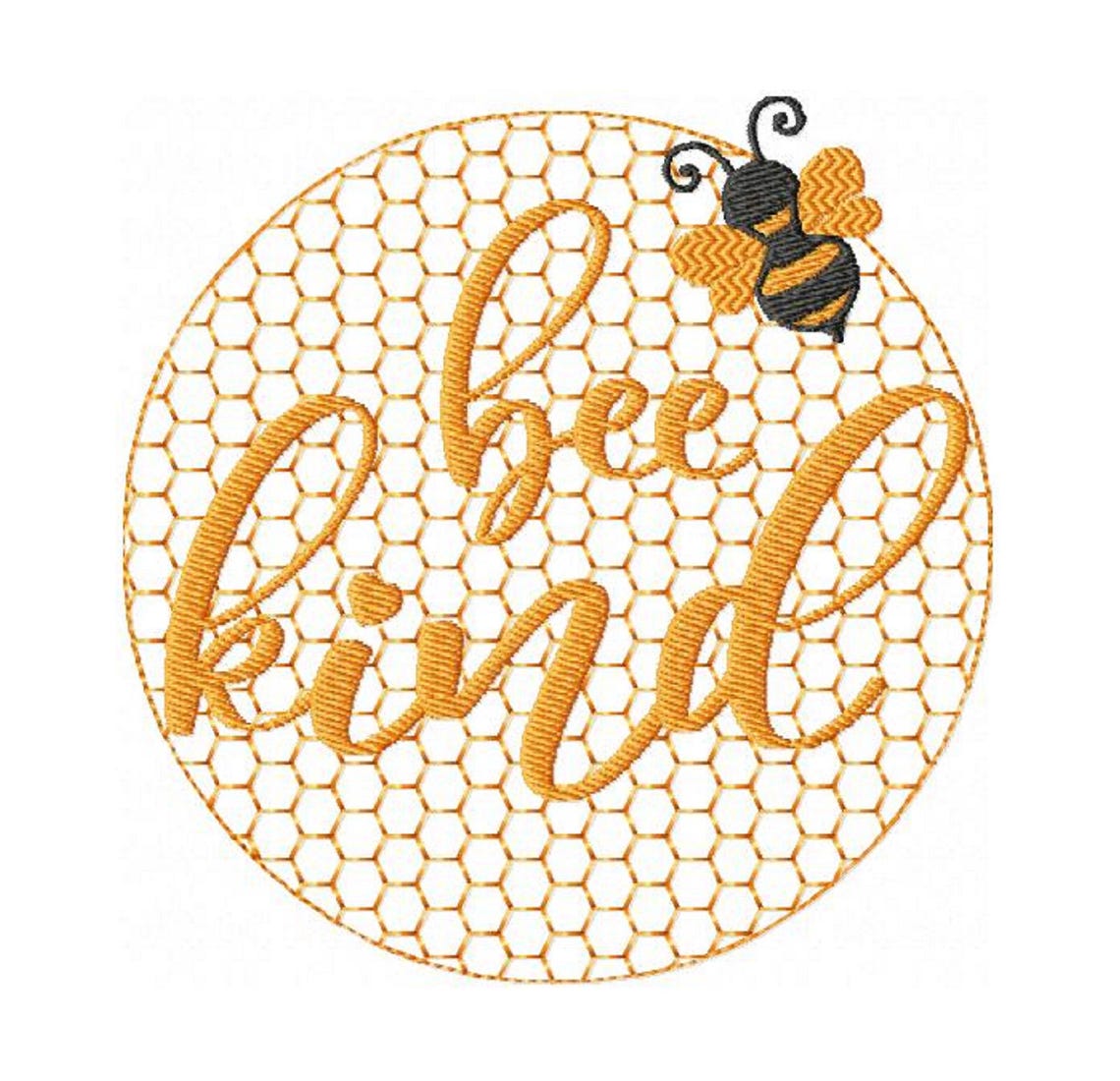 Bee Kind Machine Embroidery Design, Be Kind Bee Pattern, Bee on Beehive ...