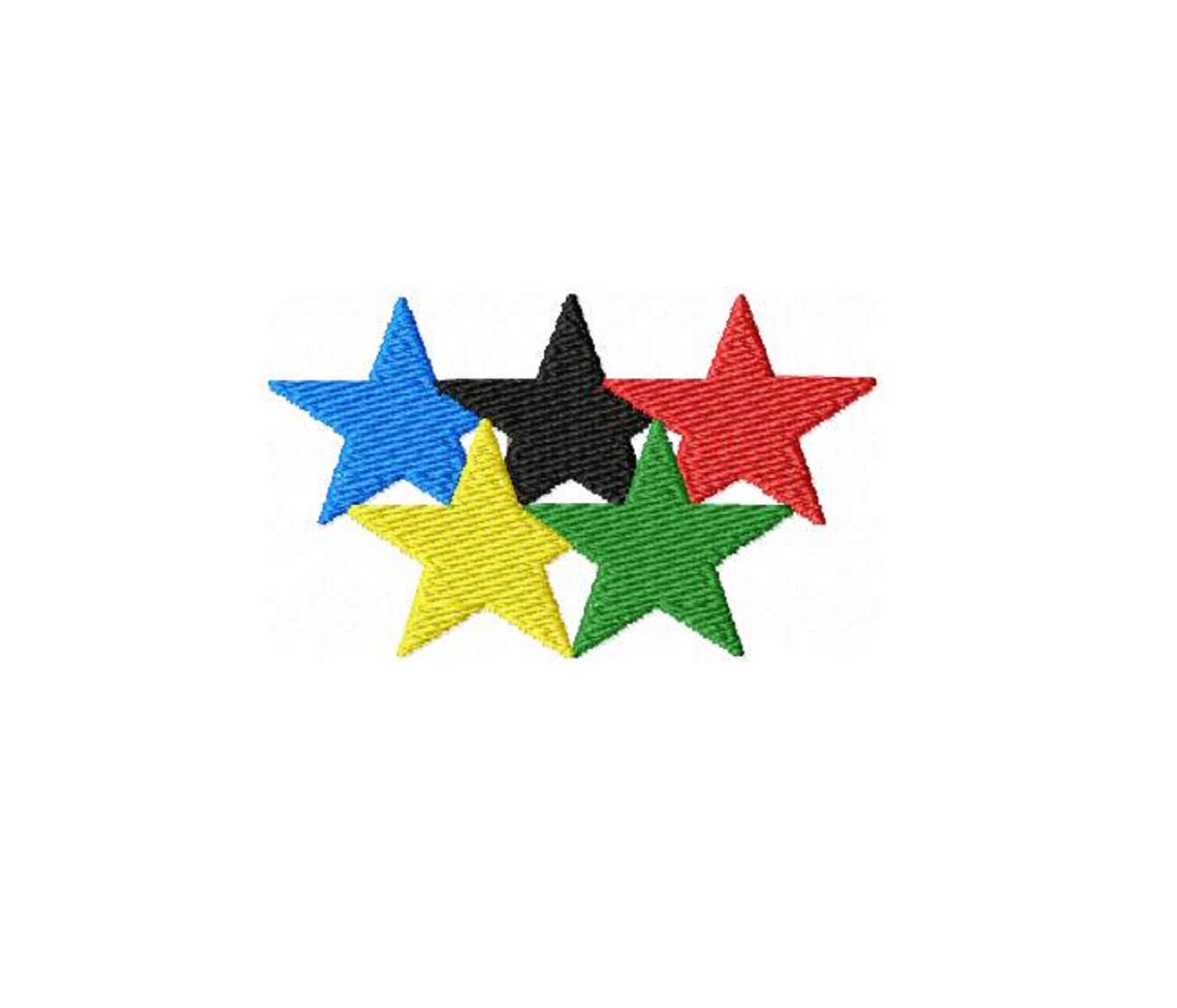 Sport Stars Machine Embroidery Design Sport Pattern 5 Stars Design ...