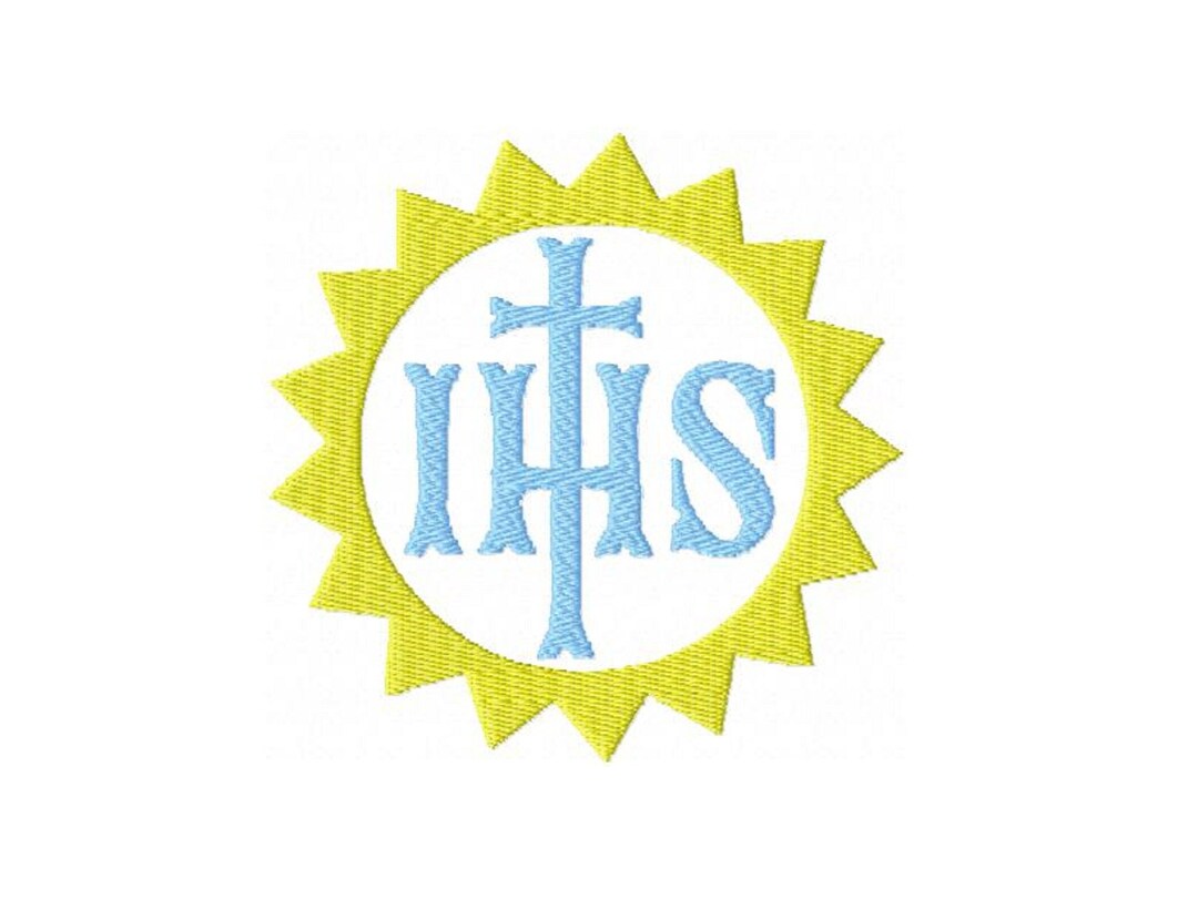 Easter Cross IHS Machine Embroidery Design IHS Cross Pattern Jesus in ...