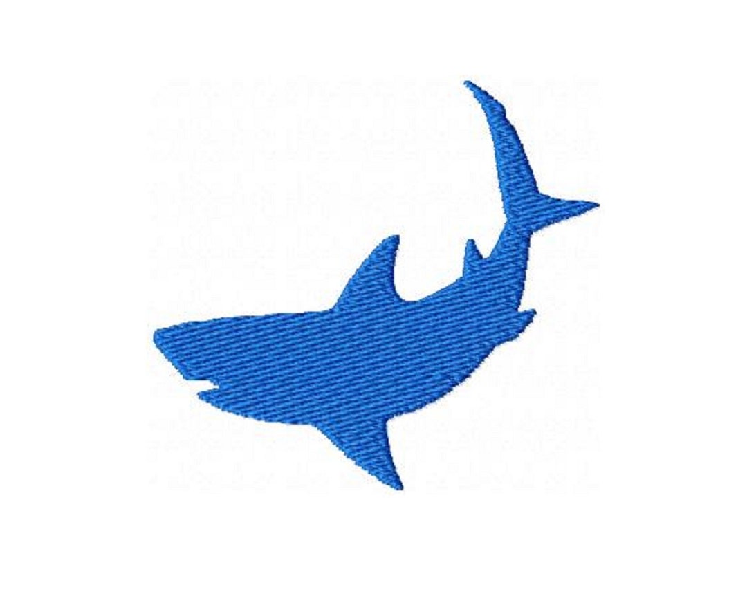 Shark Machine Embroidery Design Mini Shark Silhouette Design Ocean ...