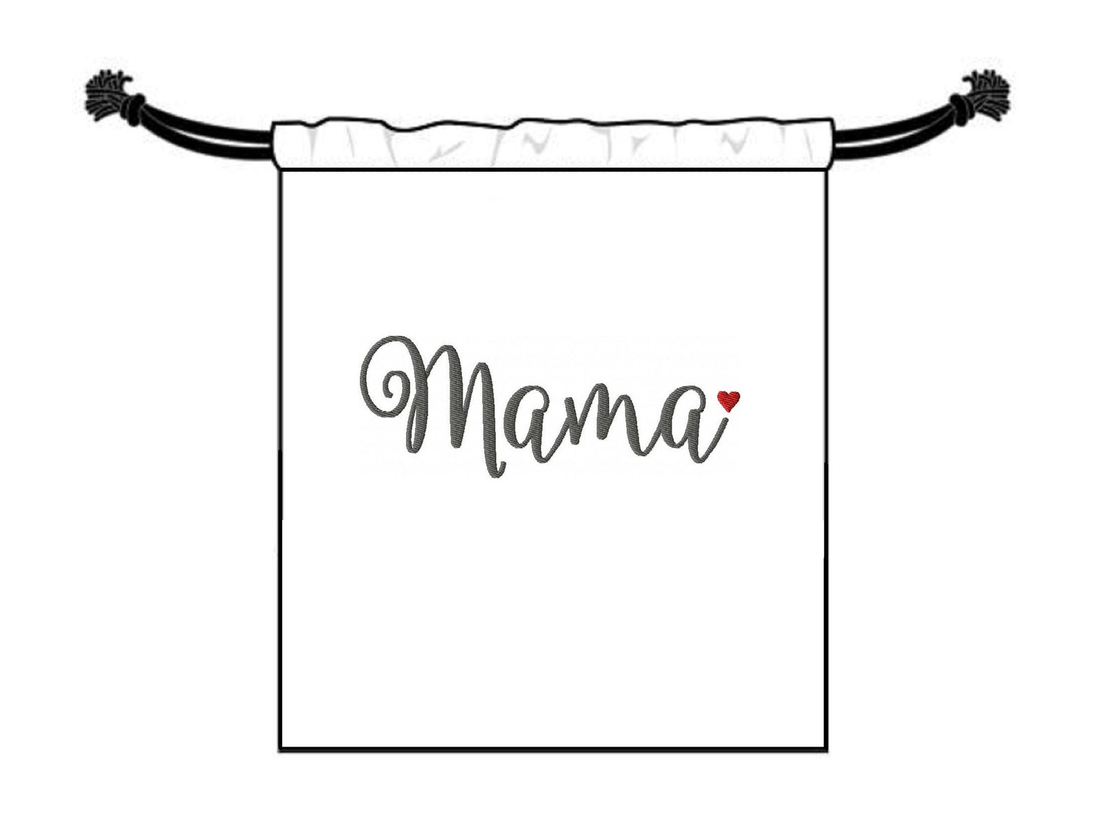 Mama Machine Embroidery Design Mama Heart Fancy Script Font - Etsy UK