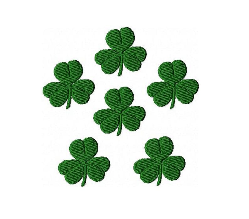 Irish Clover Machine Embroidery Design Mini Clover Pattern St. - Etsy