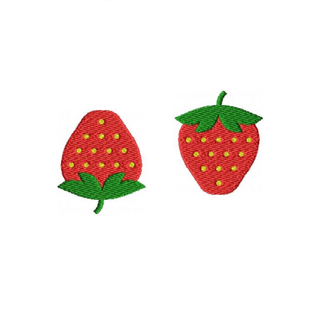 Strawberry Machine Embroidery Design Mini Berry Pattern Garden Plants ...