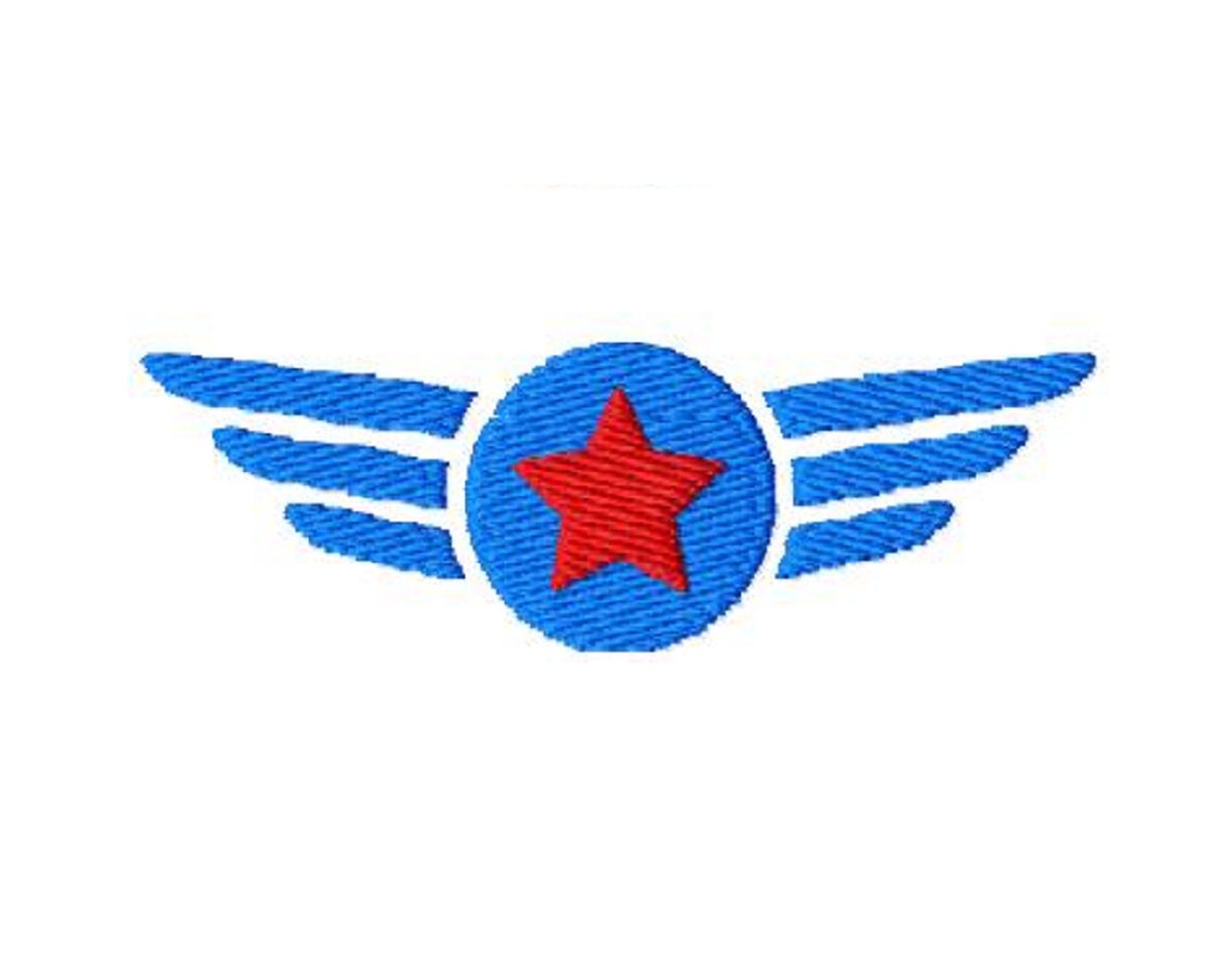 Pilot Wings Machine Embroidery Design Aviation Design | Etsy
