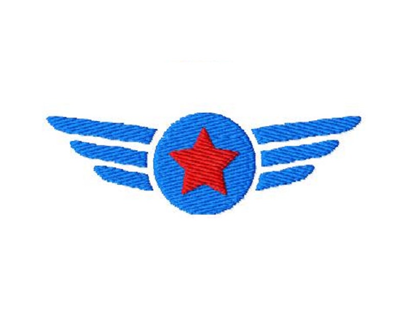 Pilot Wings Machine Embroidery Design Aviation Design | Etsy