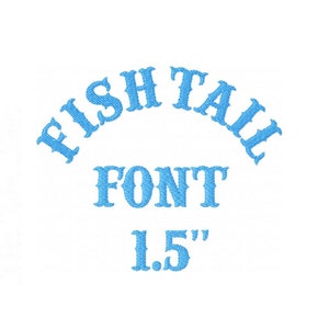Fishtail Font Machine Embroidery Design Free Custom Monogram ABC ...