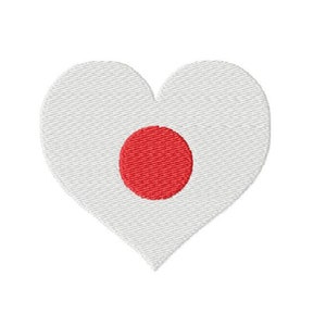 Japan Flag Heart Machine Embroidery Design, Flag of Japan Design, Tokyo ...