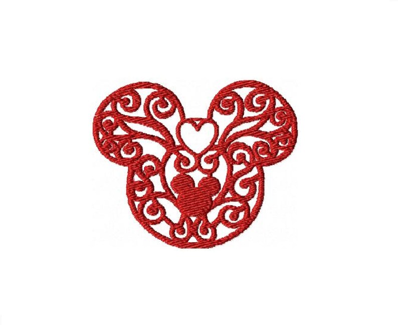Mini Mickey Mouse Machine Embroidery Design Head and Ears - Etsy