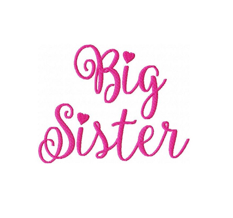 Big Sister Machine Embroidery Design It's a BOY, It's a GIRL New Baby ...