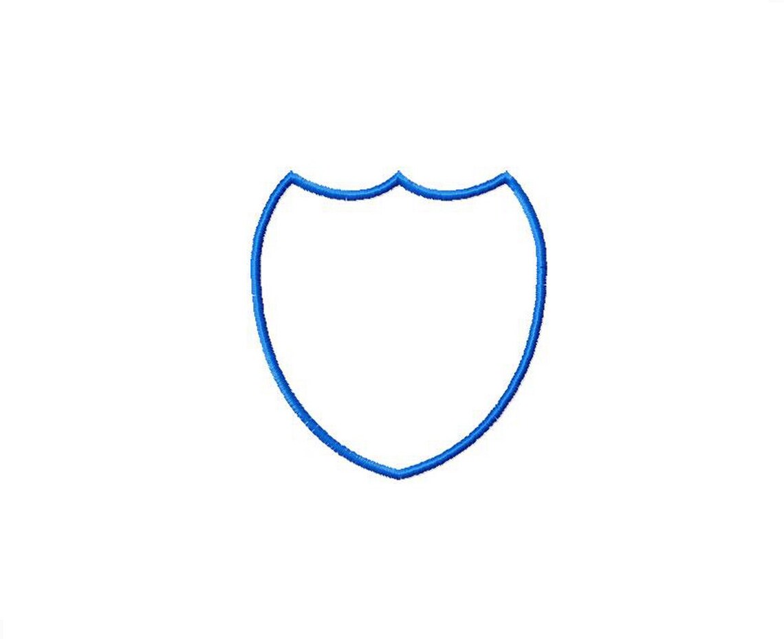 Heraldic Shield Applique Embroidery Design College Crest - Etsy