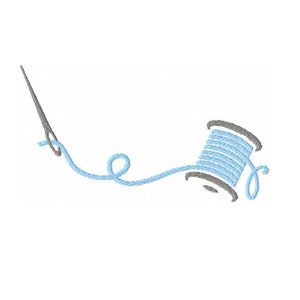 Needle and Thread Machine Embroidery Design Thread Spool and Needle ...