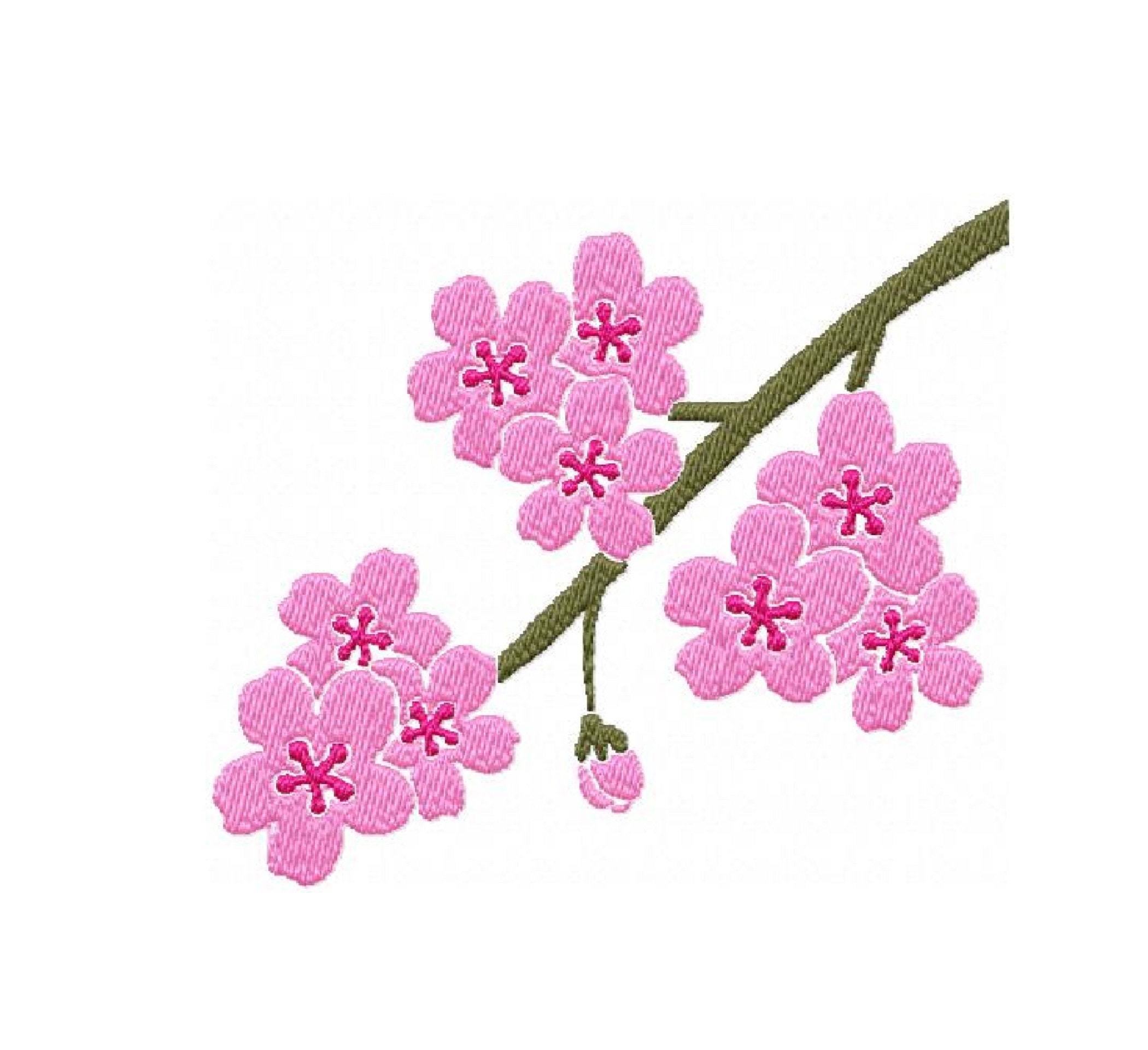 Sewing & Fiber Patterns Spring Flower Design Sakura Branch Machine ...