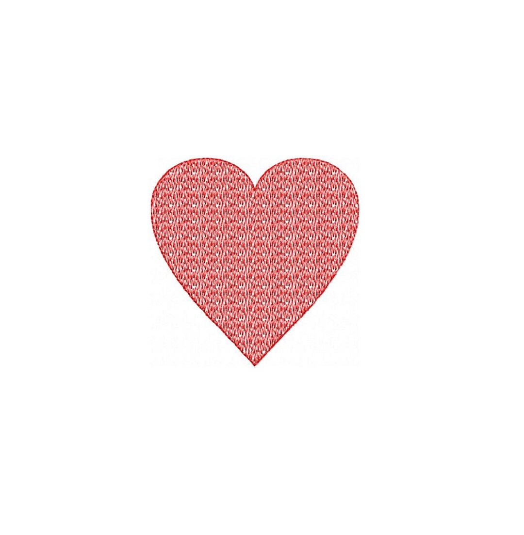 Heart Shape Machine Embroidery Design Red Heart Pattern Valentine's ...
