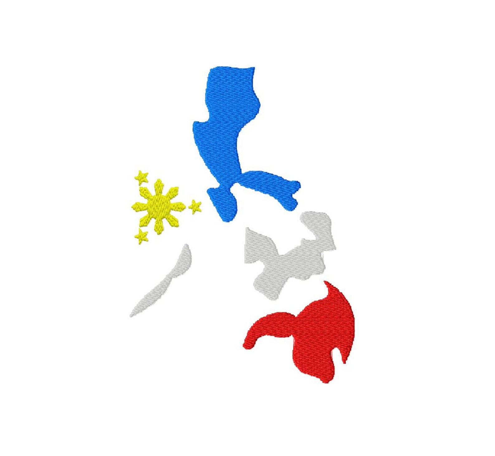 Philippines Flag Map Machine Embroidery Design Philippines | Etsy UK