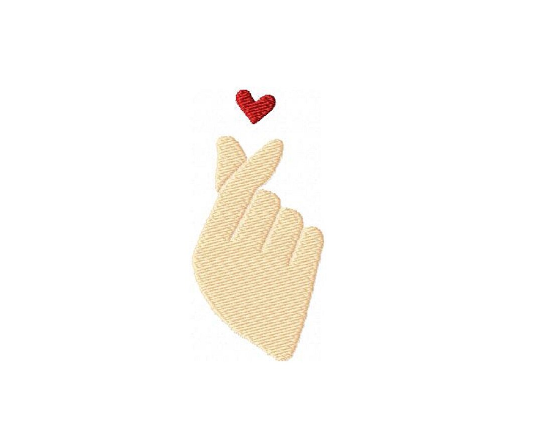 Korean Love Hand Sign Machine Embroidery Design Love Korea Sign Pattern ...