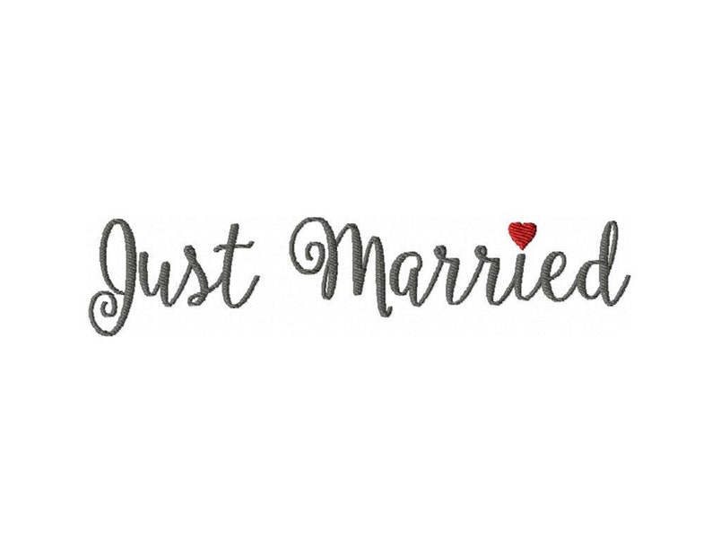 Wedding Machine Embroidery Design Just Married Sign Design - Etsy