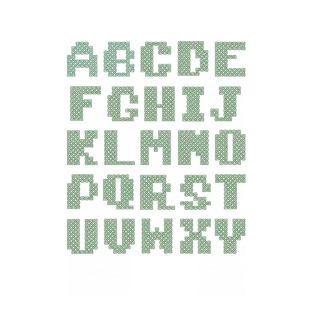 Celtic Knot Font Machine Embroidery Design Celtic Uppercase Letters ...