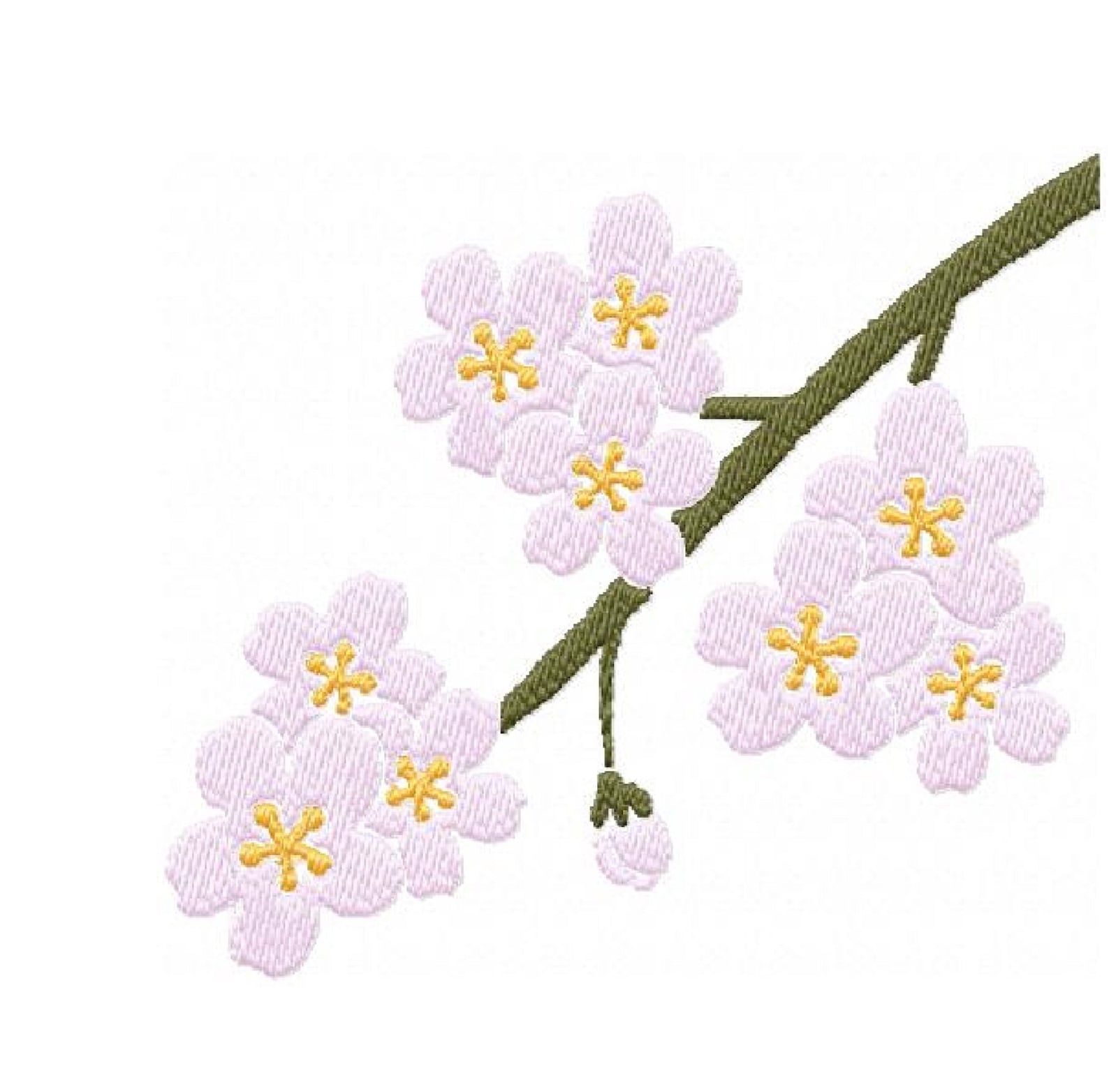 Sakura Branch Machine Embroidery Design Cherry Blossom | Etsy