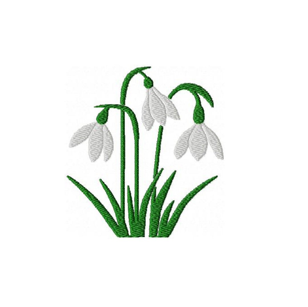 Snowdrops Machine Embroidery Design Spring Flower Pattern Floral ...