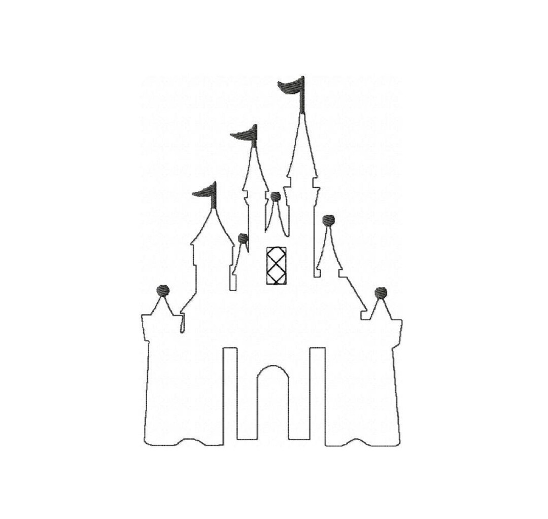 Princess Castle Machine Embroidery Design Princess Tower Pattern ...