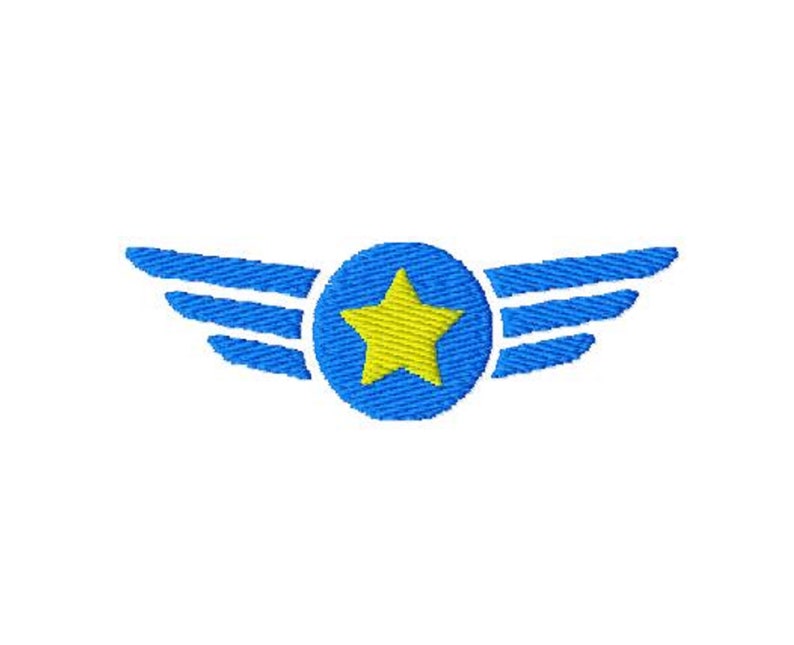Pilot Wings Machine Embroidery Design Aviation Design | Etsy