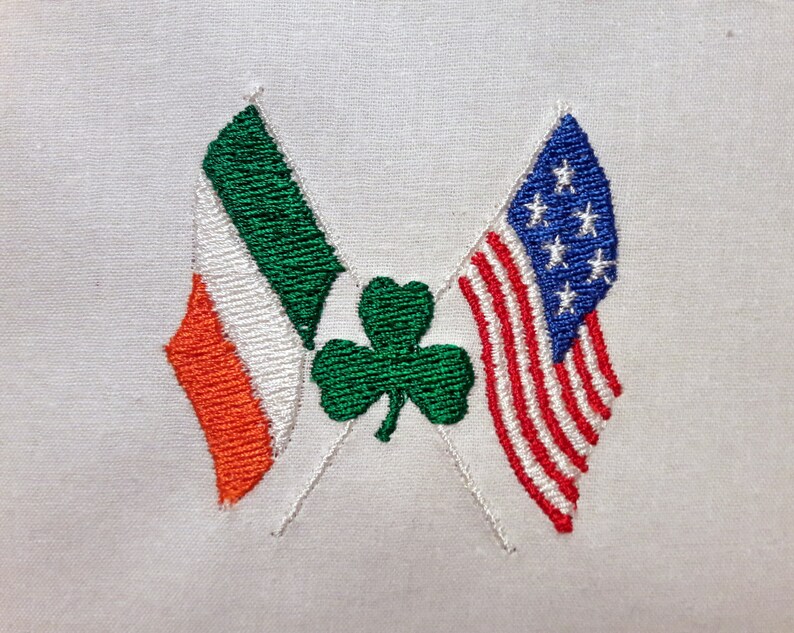 Irish American Flags Machine Embroidery Design St. Patrick's Day ...