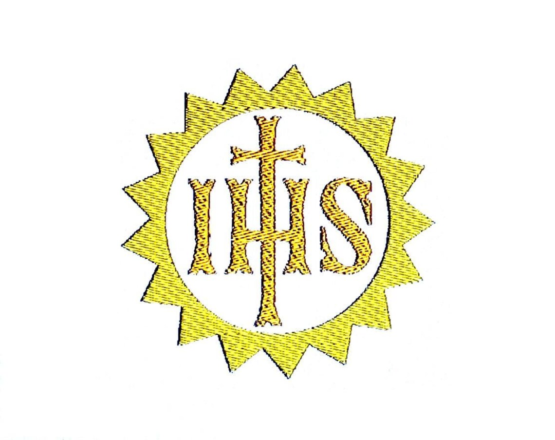 IHS Jesus In His Service Embroidery Design | Etsy
