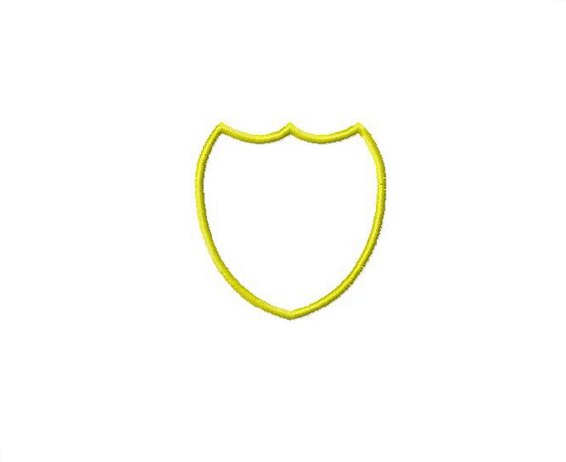 Heraldic Shield Applique Embroidery Design College Crest - Etsy