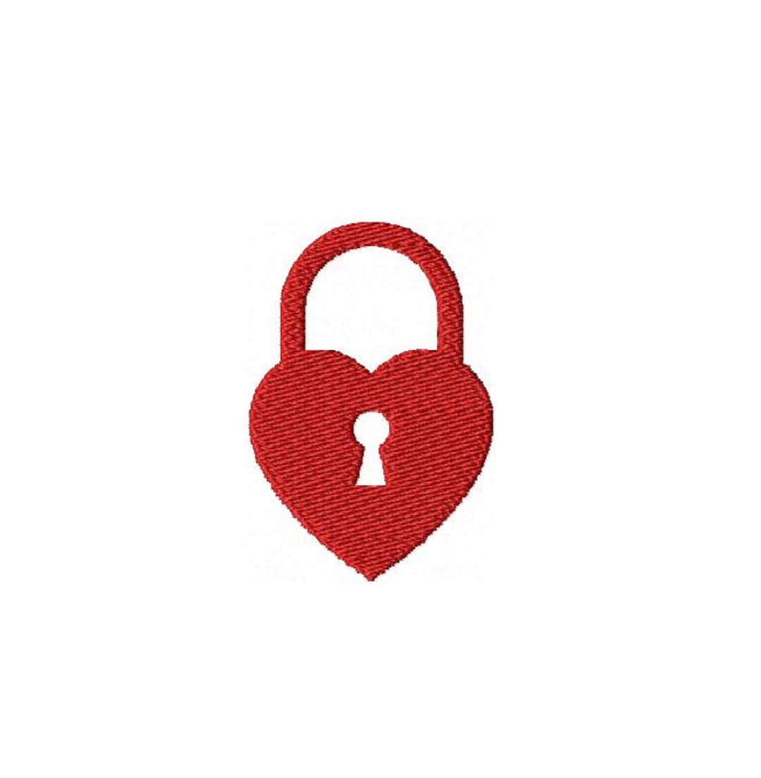 Heart Lock Machine Embroidery Design St. Valentine's Day Design Love ...