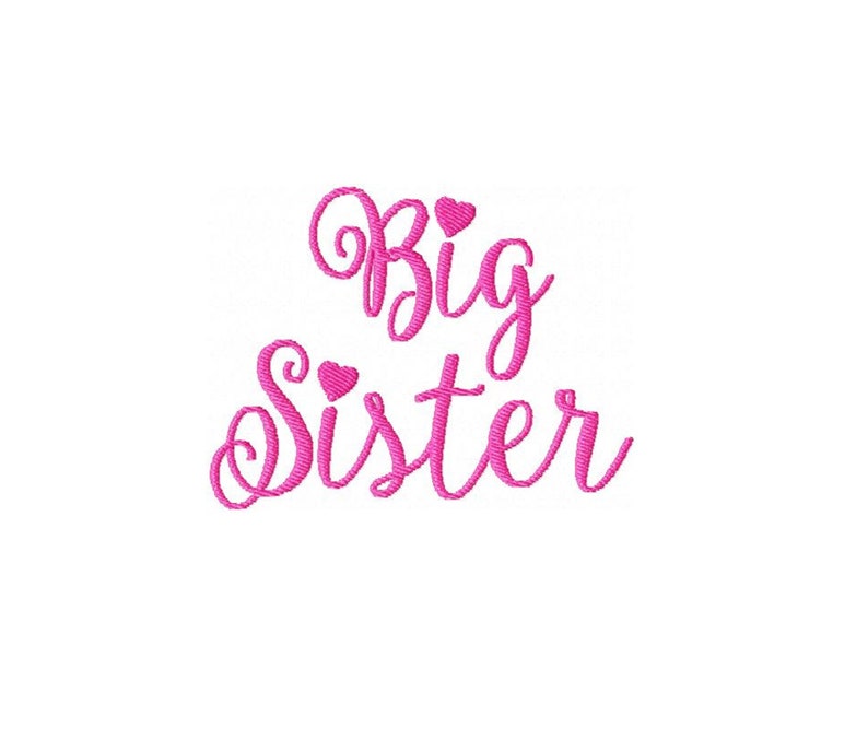 Big Sister Machine Embroidery Design It's a BOY, It's a GIRL New Baby ...