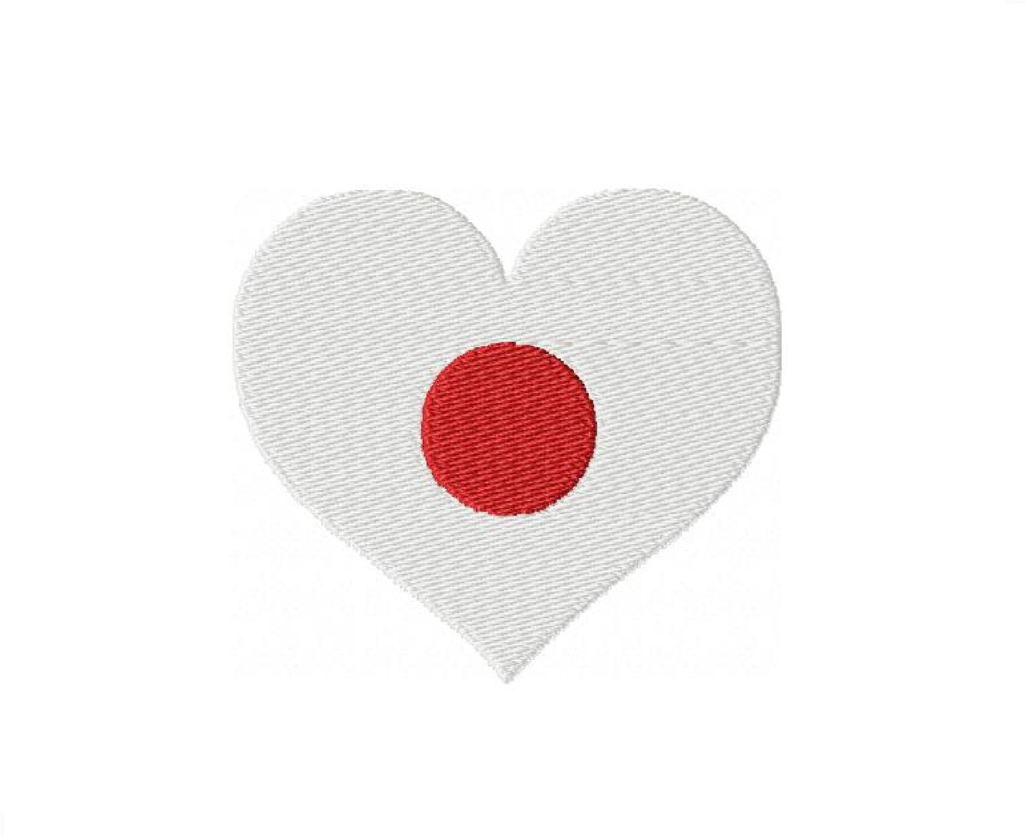 Japan Flag Heart Machine Embroidery Design Flag of Japan - Etsy UK