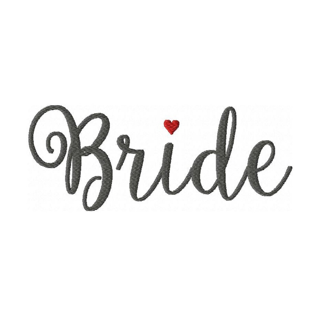 Bride Machine Embroidery Design Bride Fancy Font Wedding Pattern ...