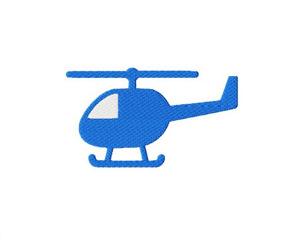 Helicopter Embroidery Design Aviation Transport Chopper | Etsy