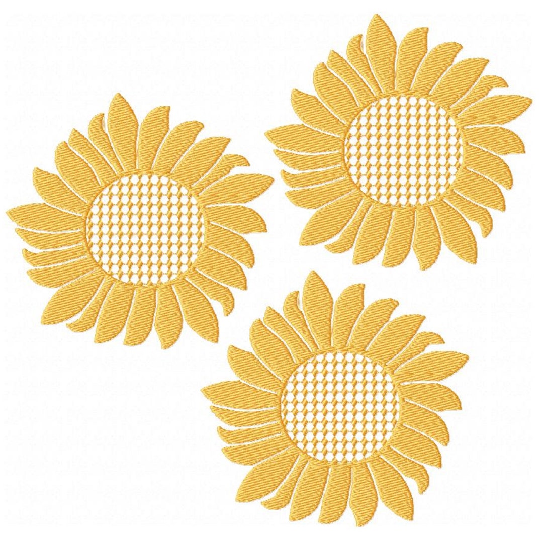 Sunflower Machine Embroidery Designs Flower Patterns Digital Wild Sun ...