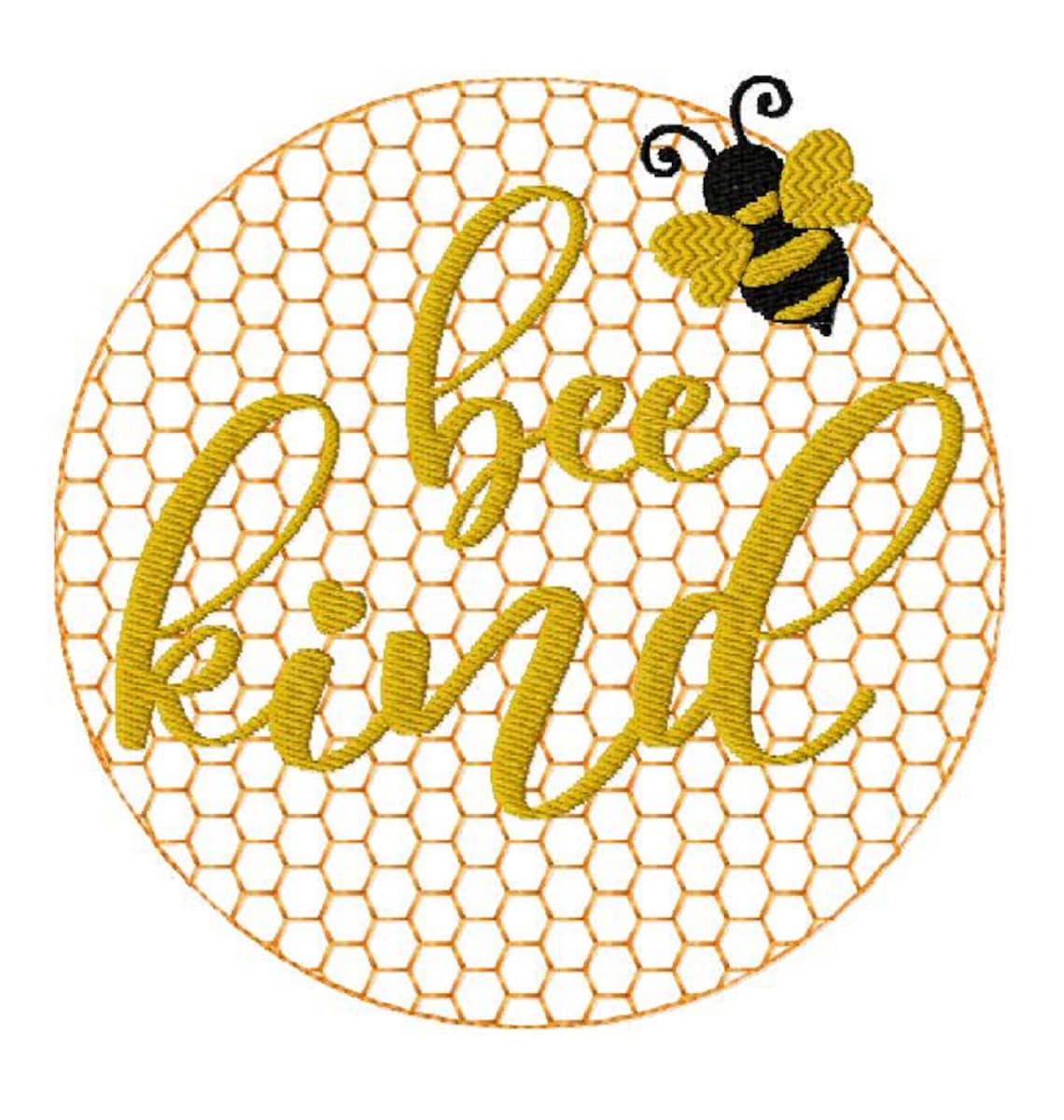 Bee Kind Machine Embroidery Design Be Kind Bee Pattern - Etsy