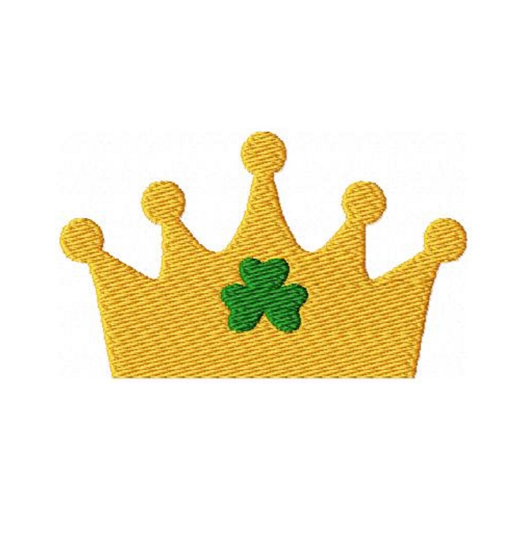 Irish Princess Crown Machine Embroidery Design Mini Crown Design St ...