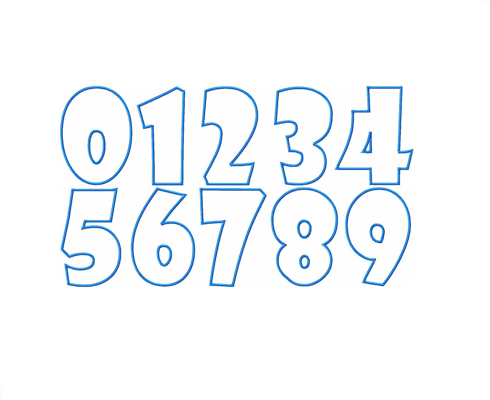 Numbers Applique Machine Embroidery Design Birthday Age - Etsy