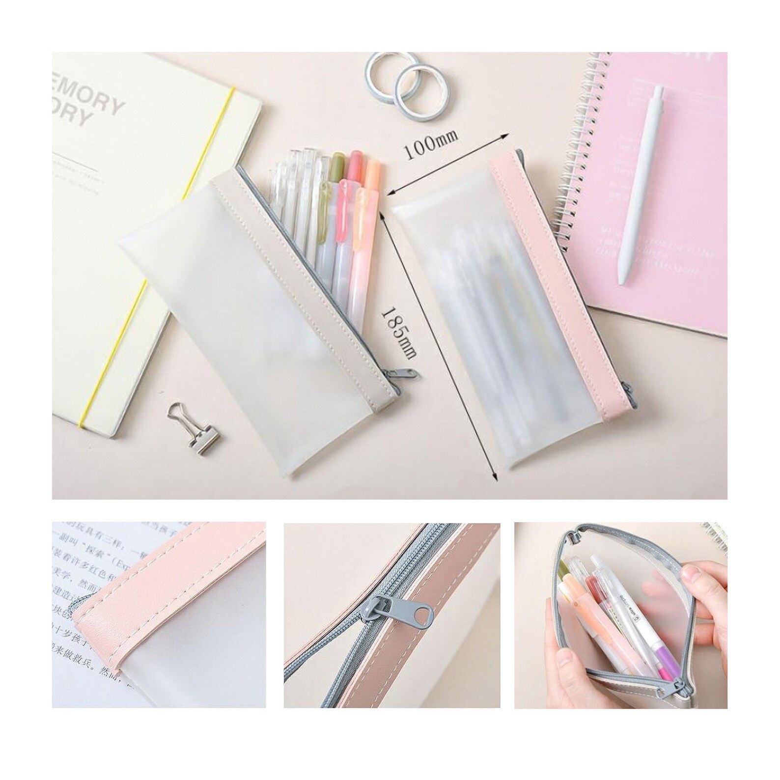 Cute Pencil Case Transparent Pen Case Pencil Holder Pen - Etsy