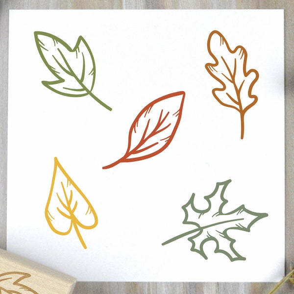 Leaf Rubber Stamp - Etsy