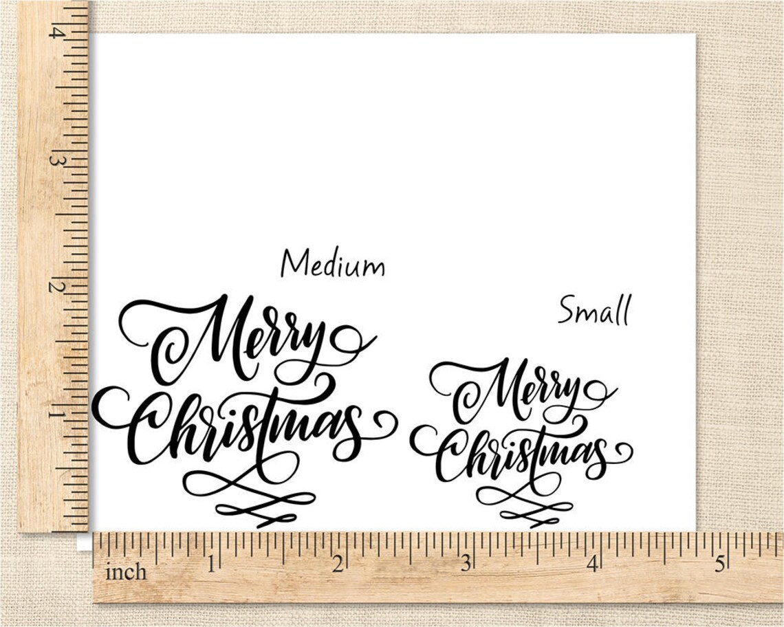 Merry Christmas Stamp Christmas Rubber Stamp Hand Lettered - Etsy