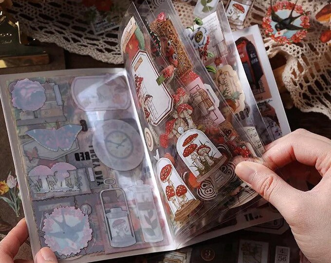 Vintage Mini Book Scrapbook Paper: Translucent Ephemera (50 Sheets ...