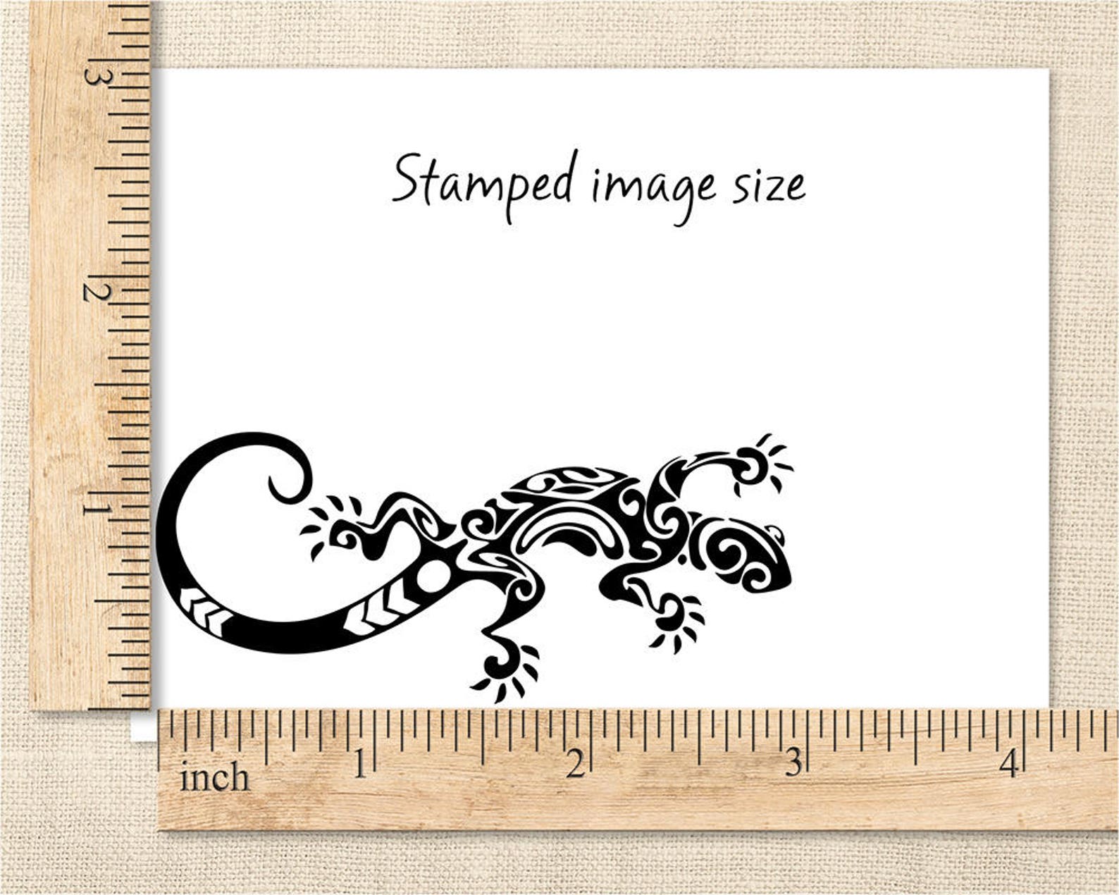 Tribal Lizard Rubber Stamp Gecko Rubber Stamp Lizard Rubber | Etsy