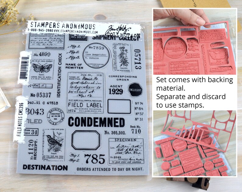 Vintage Label Stamps 35 Pcs for Journaling Supplies Tim Holtz | Etsy