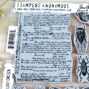 Vintage Insect Rubber Stamps Tim Holtz Cling Stamps Entomology - Etsy