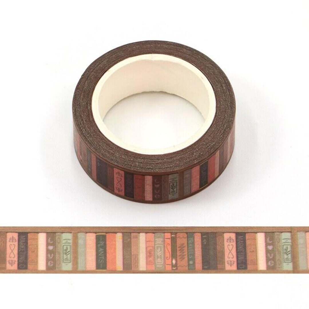 Book Shelf Washi Tape - Reading and Book Lover Masking Tape, Journal ...